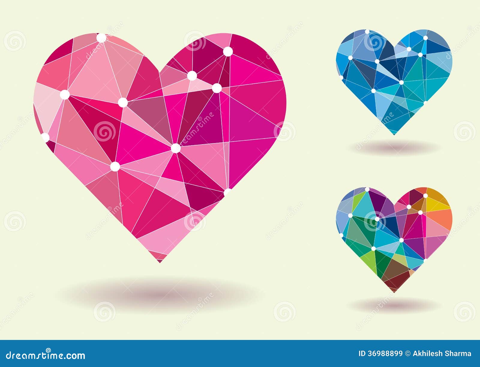 De Abstracte Kleurrijke Vector Van De Hartvorm Vector Illustratie ...