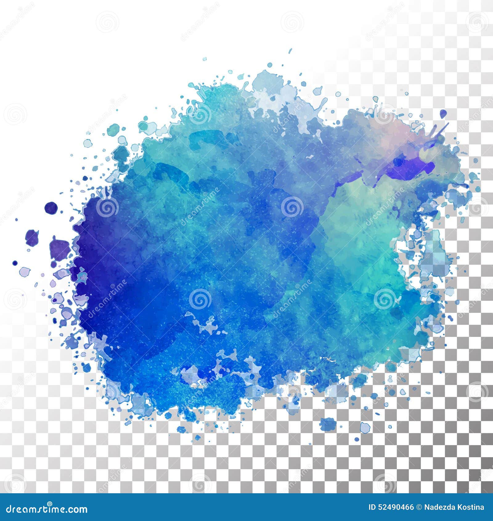 De Abstracte Waterverf Schilderde Vlek Vector Illustratie ...