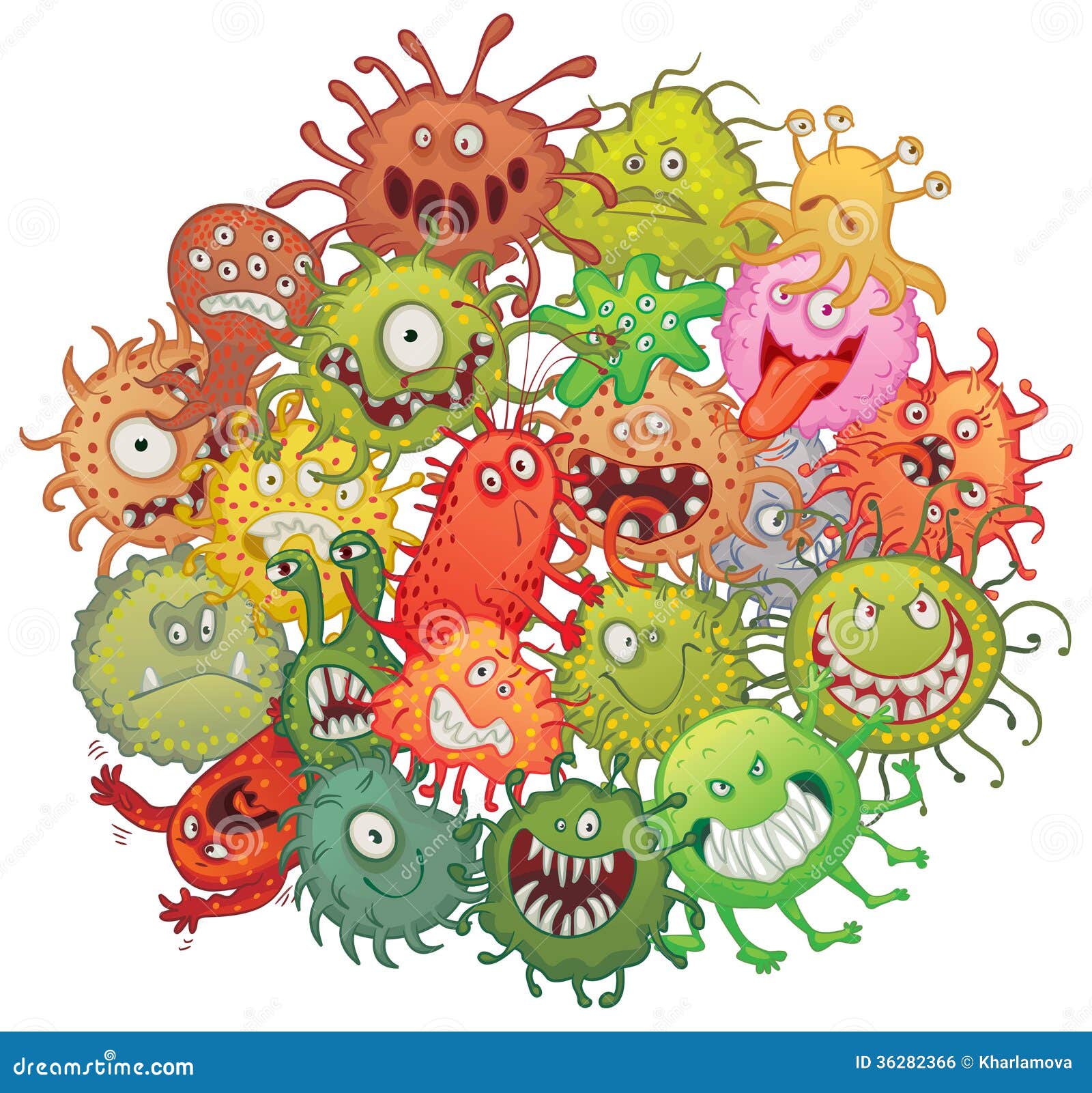 De Accumulatie Van Bacteriën Vector Illustratie - Illustration of ...