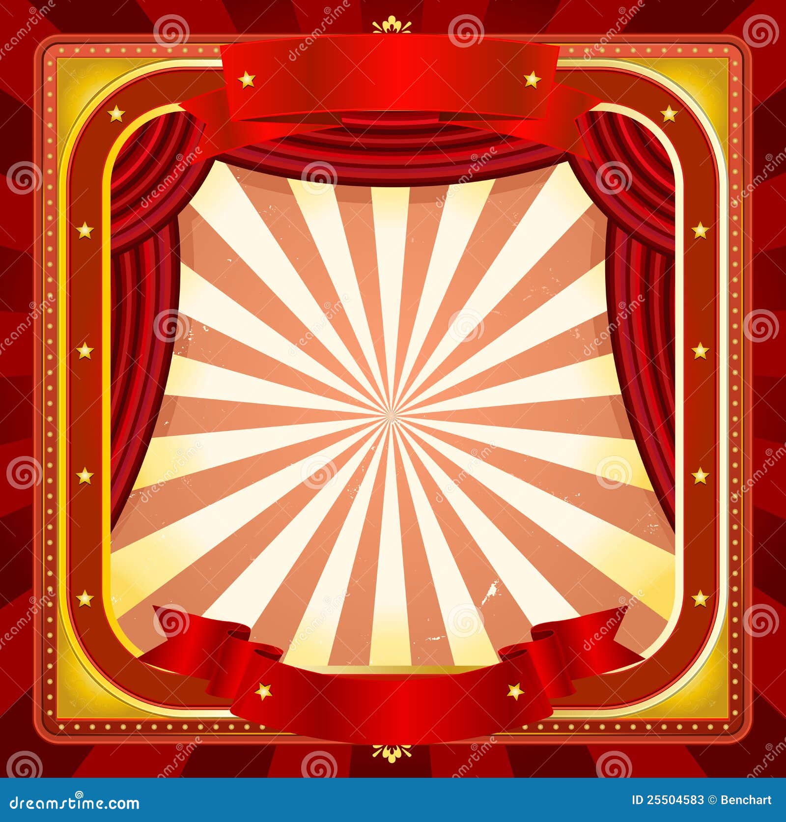 De Achtergrond Van De Affiche Van Het Frame Van Het Circus Vector ...