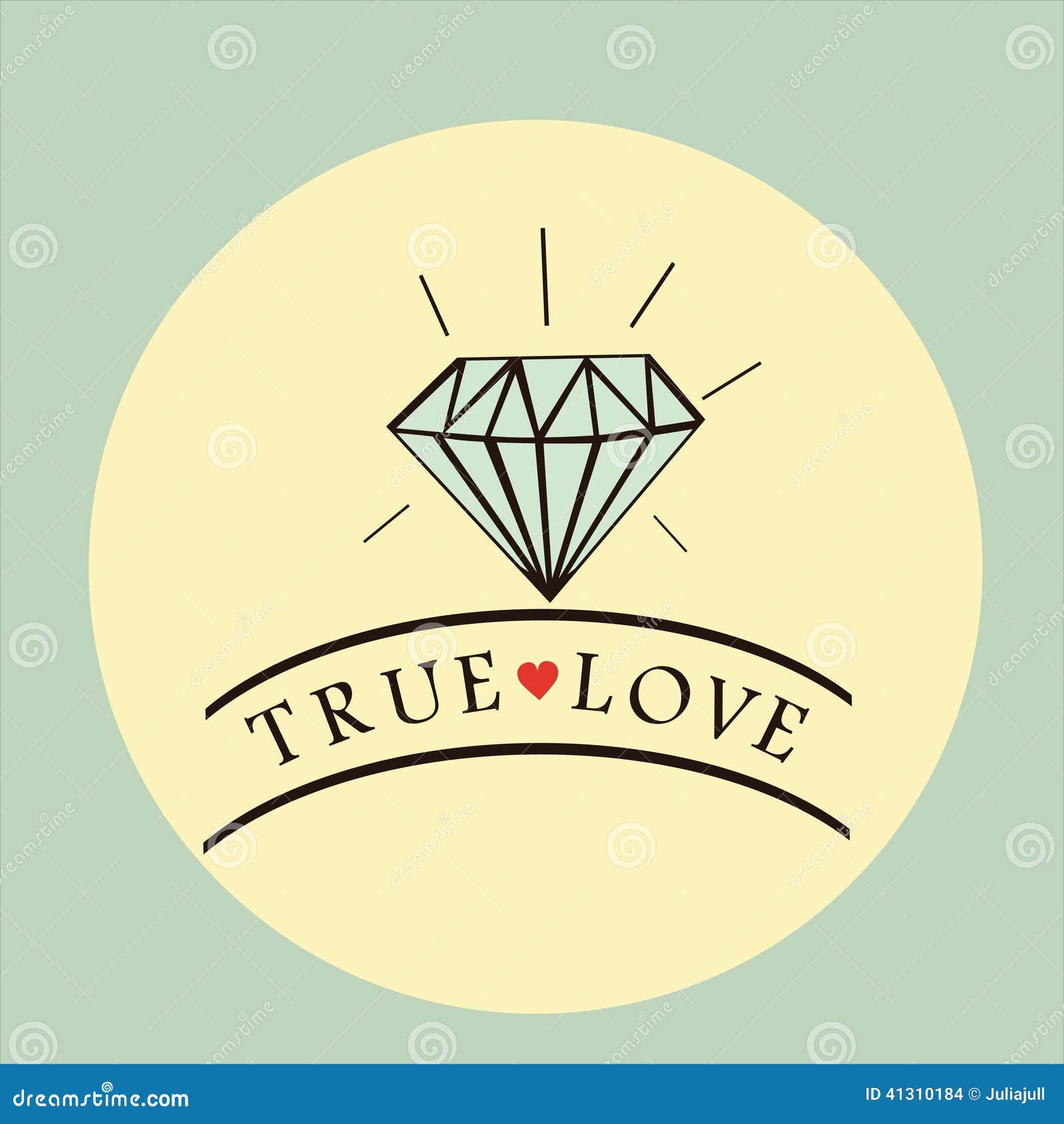 De Achtergrond Van De Diamantring Met Tekst Ware Liefde Vector ...