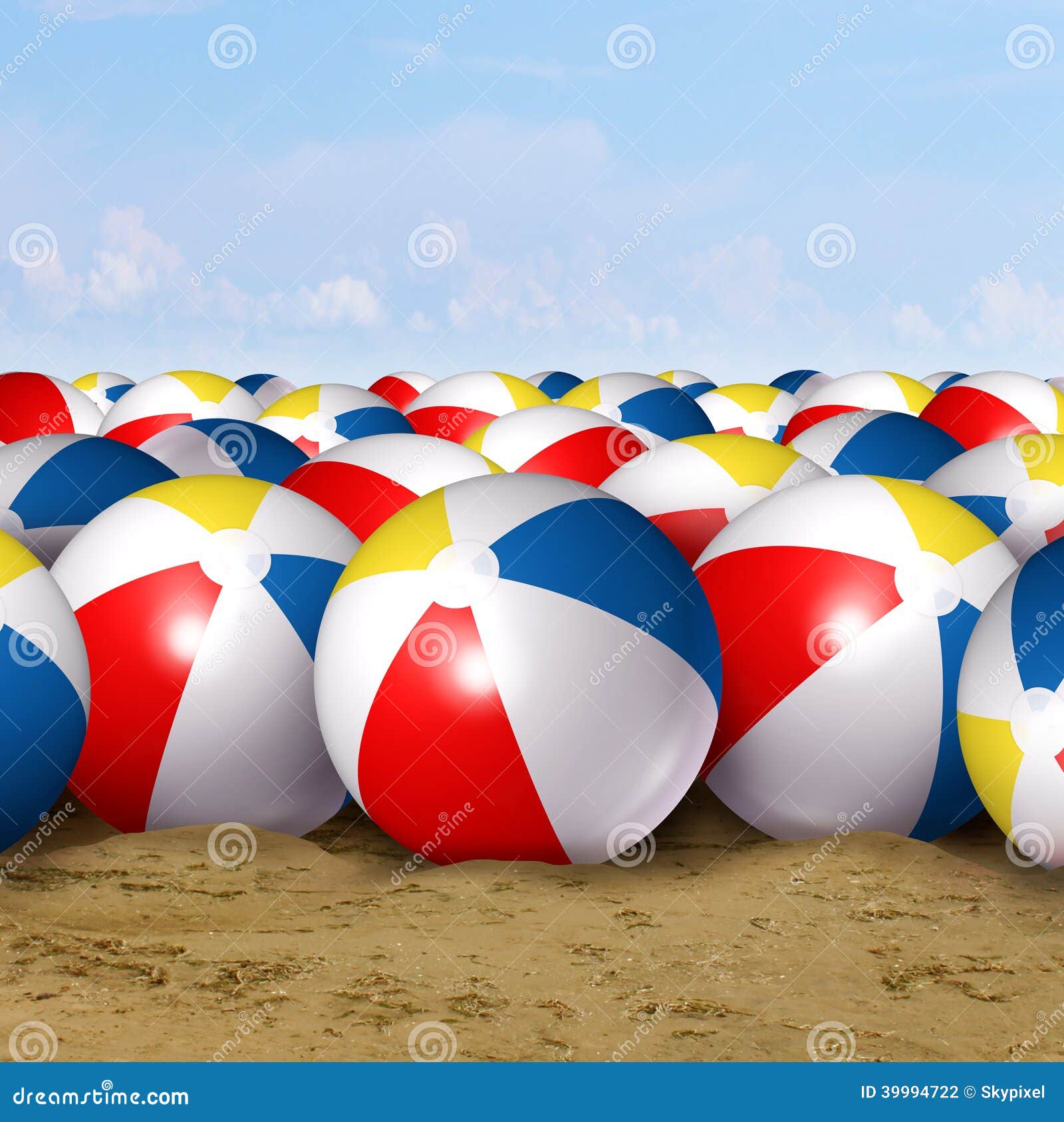 De Achtergrond Van De Strandbal Stock Illustratie - Illustration of ...