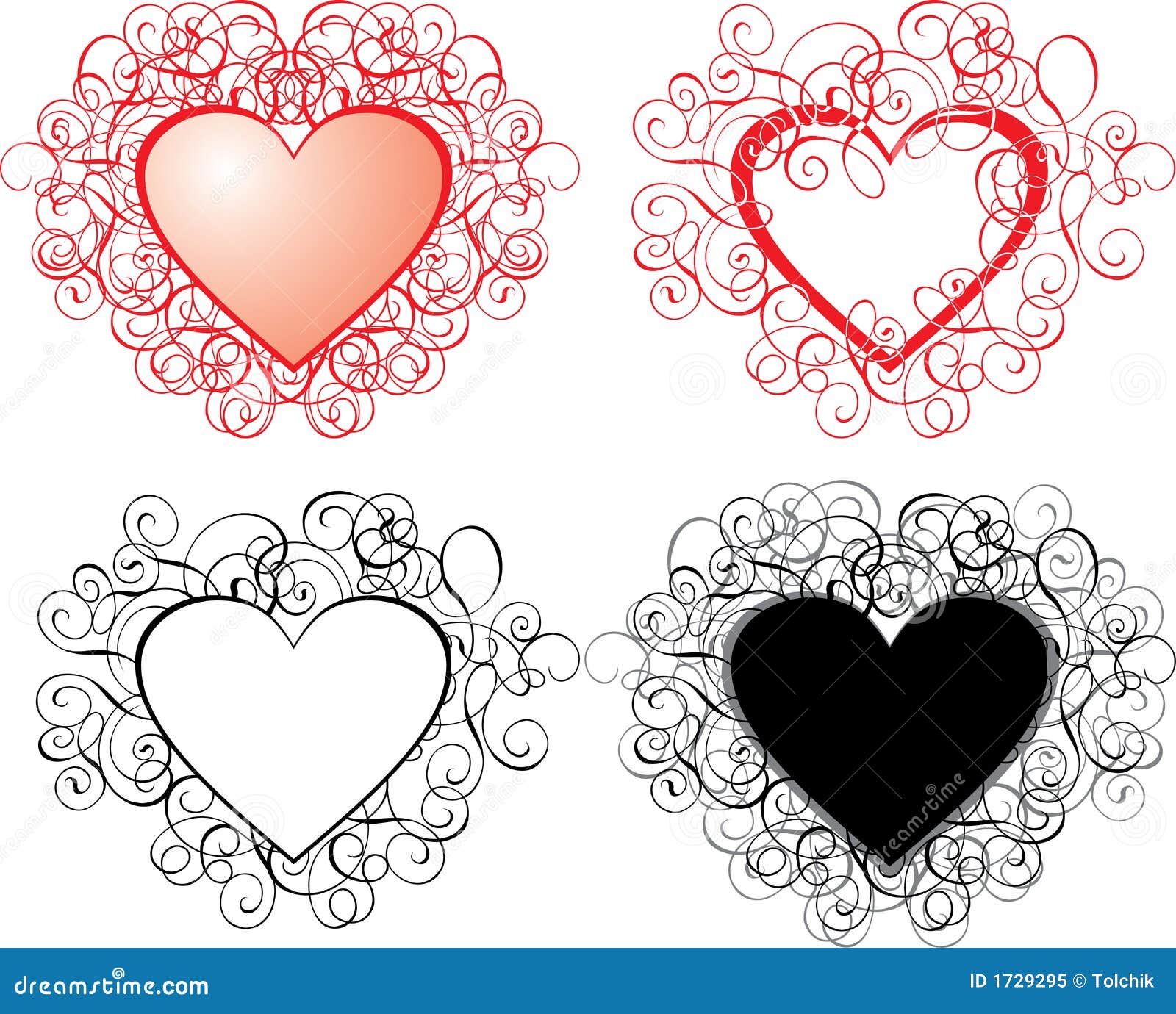 De Achtergrond Van De Valentijnskaart, Harten, Vector Vector ...