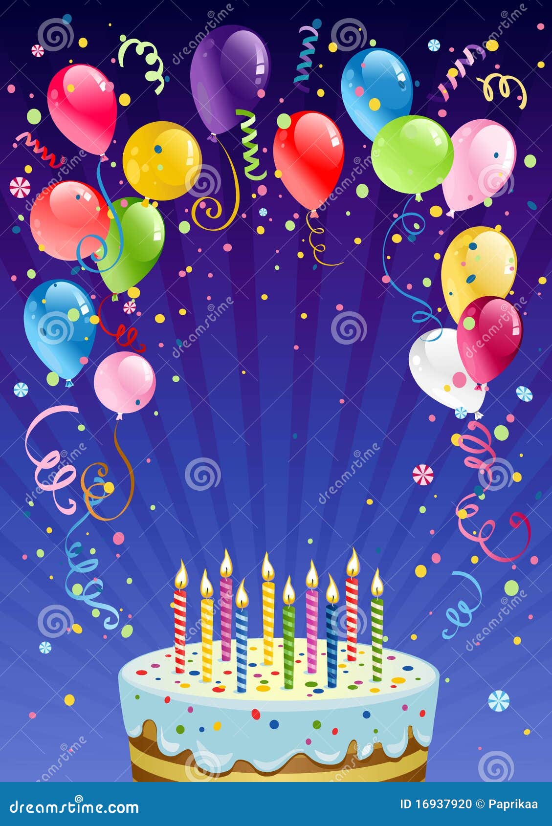 De Achtergrond Van De Verjaardag Vector Illustratie - Illustration of ...