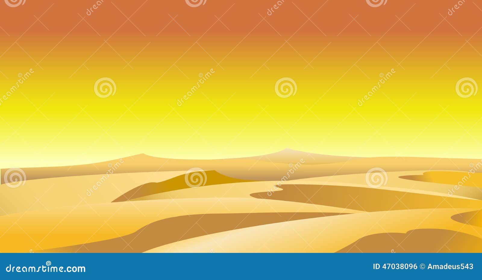 De Achtergrond Van De Woestijn Vector Illustratie - Illustration of ...