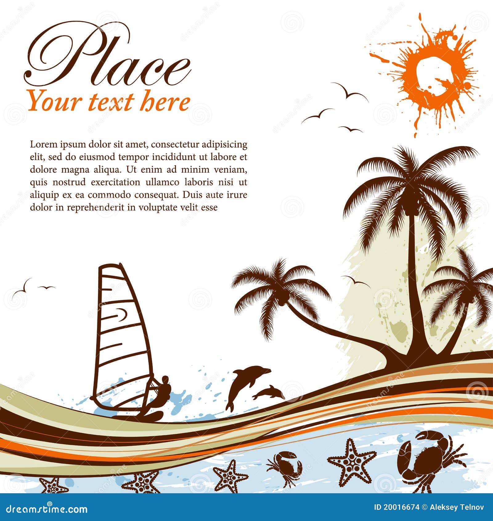 De Achtergrond Van De Zomer Vector Illustratie - Illustration of ...