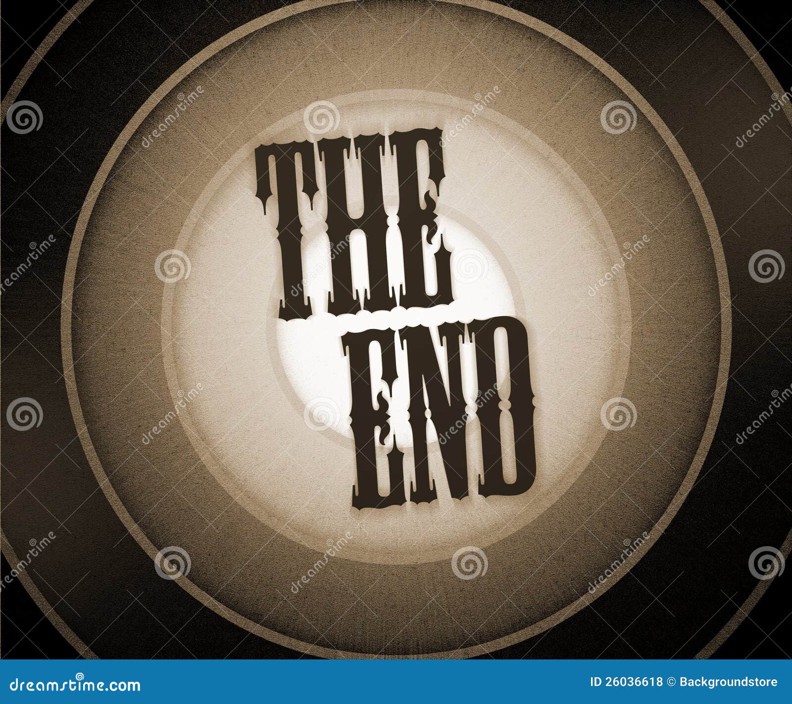 De Achtergrond Van Het Eind Stock Illustratie - Illustration of ...