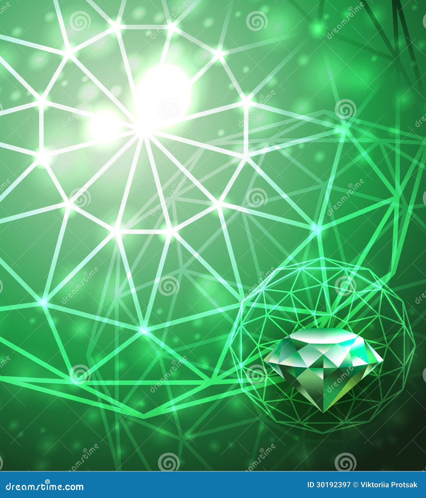 Achtergrond met smaragd vector illustratie. Illustration of begrip ...