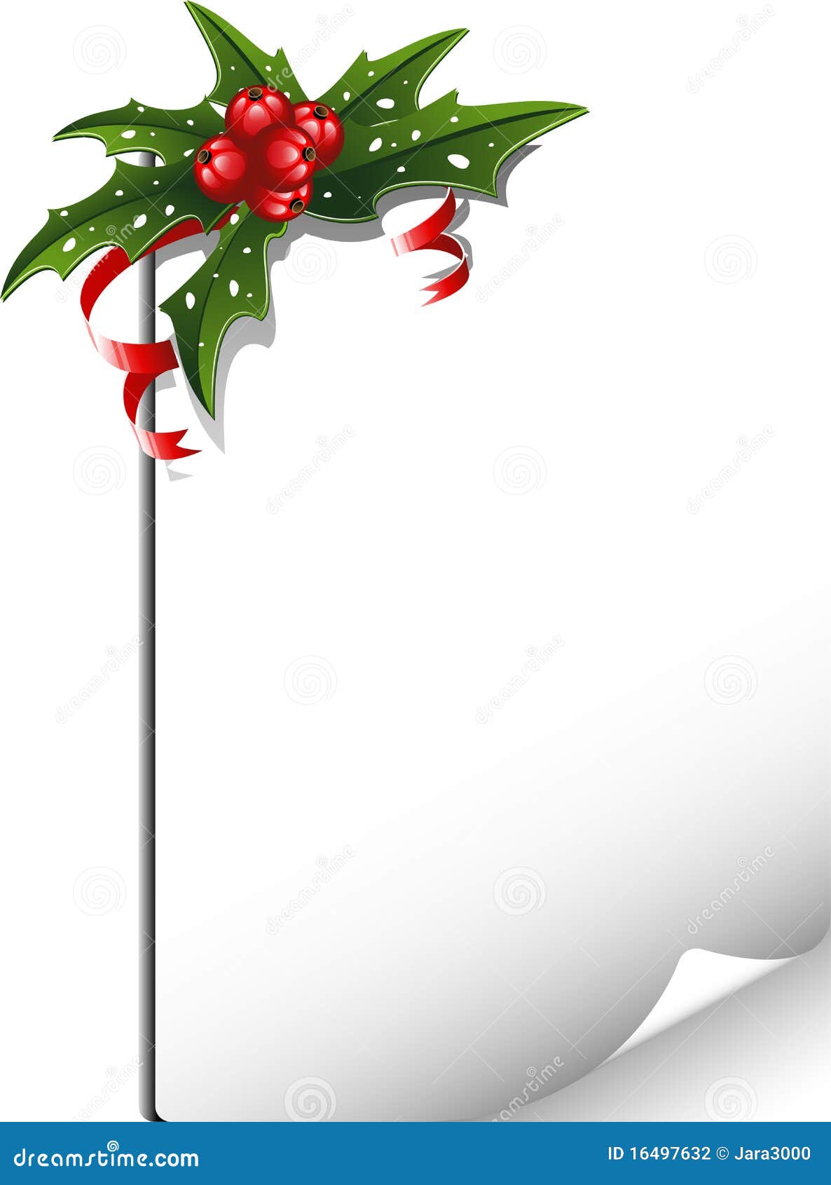 De Achtergrond Van Kerstmis: Document Dat Met Hulst Wordt Verfraaid ...