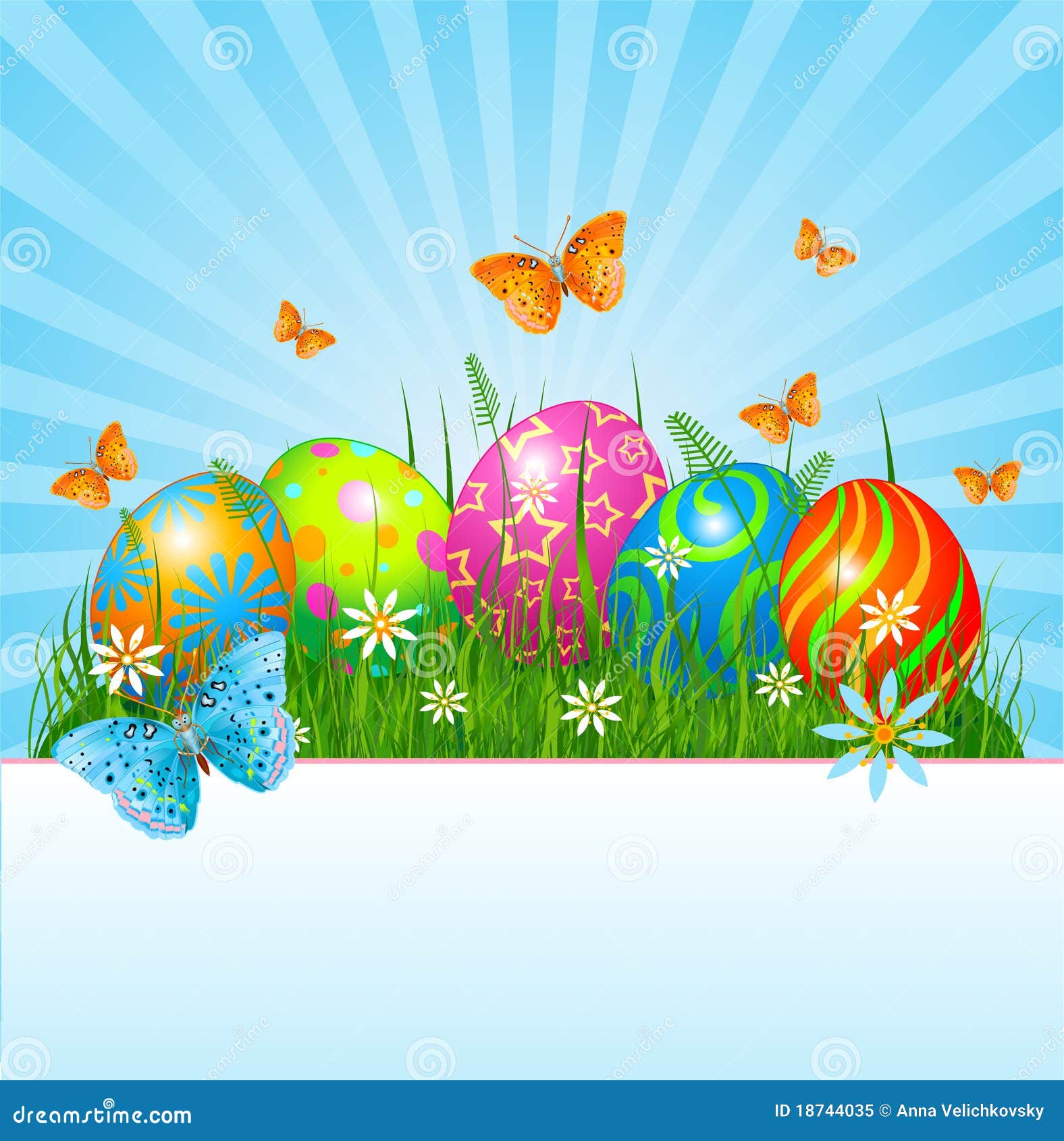 De achtergrond van Pasen vector illustratie. Illustration of element ...