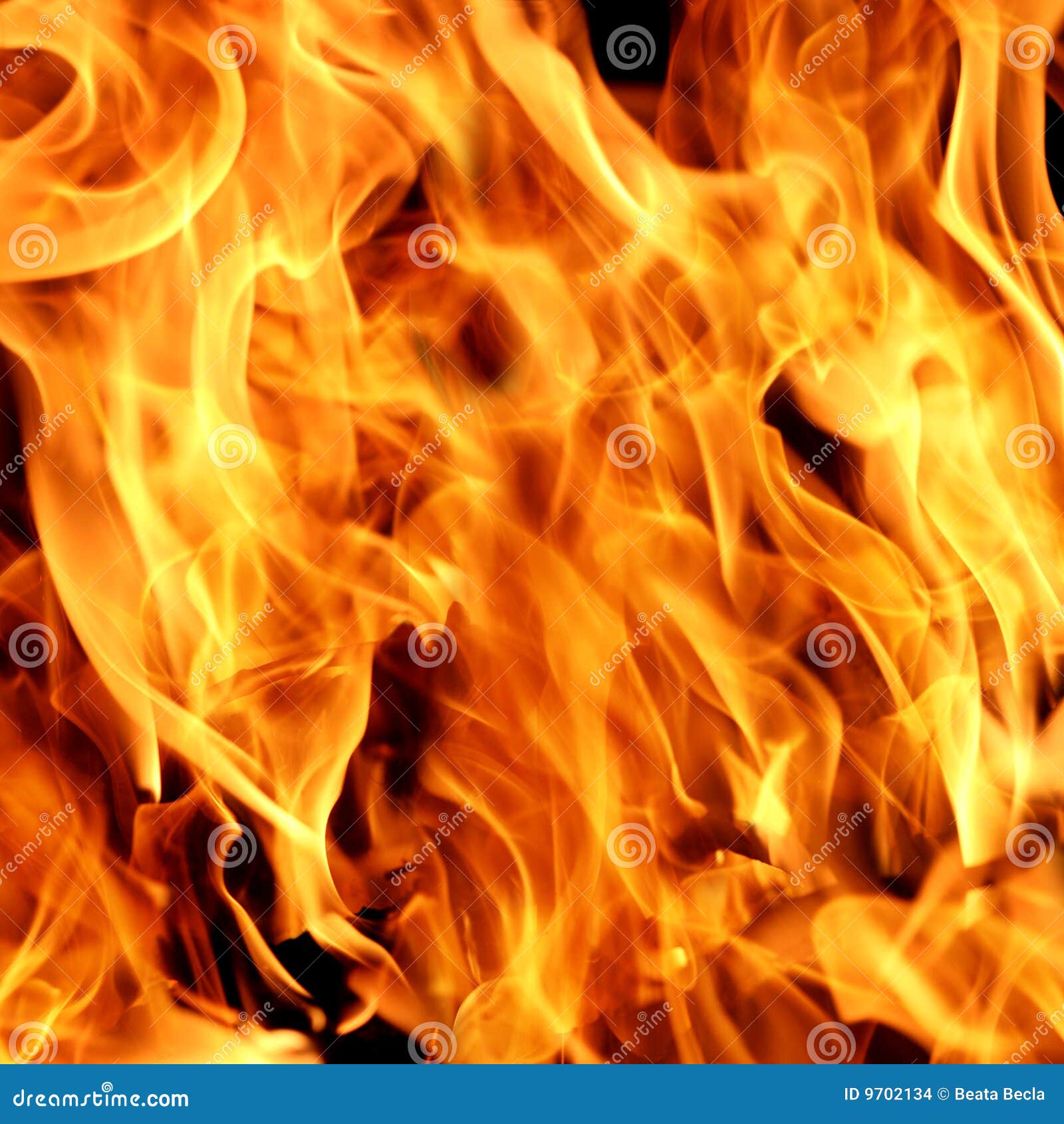 De Achtergrond Van Vlammen Stock Afbeeldingen - Beeld: 9702134