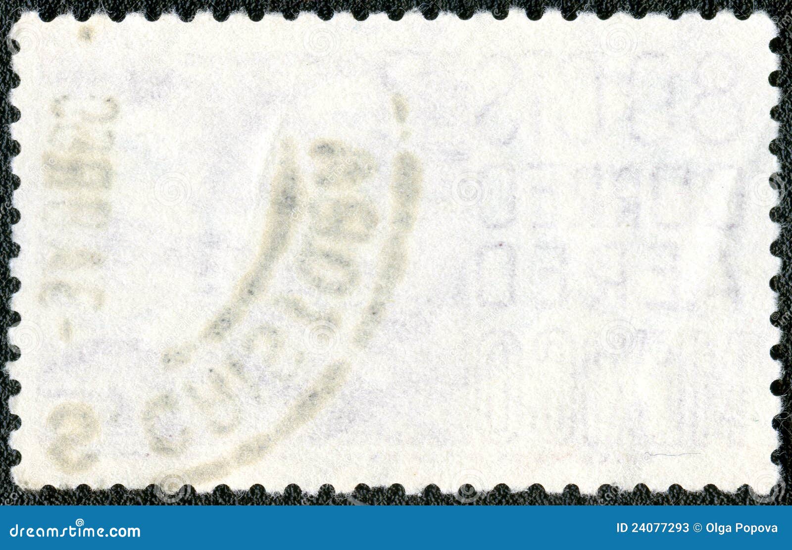 De Achterkant Van Een Postzegel Stock Afbeelding - Image of lever ...