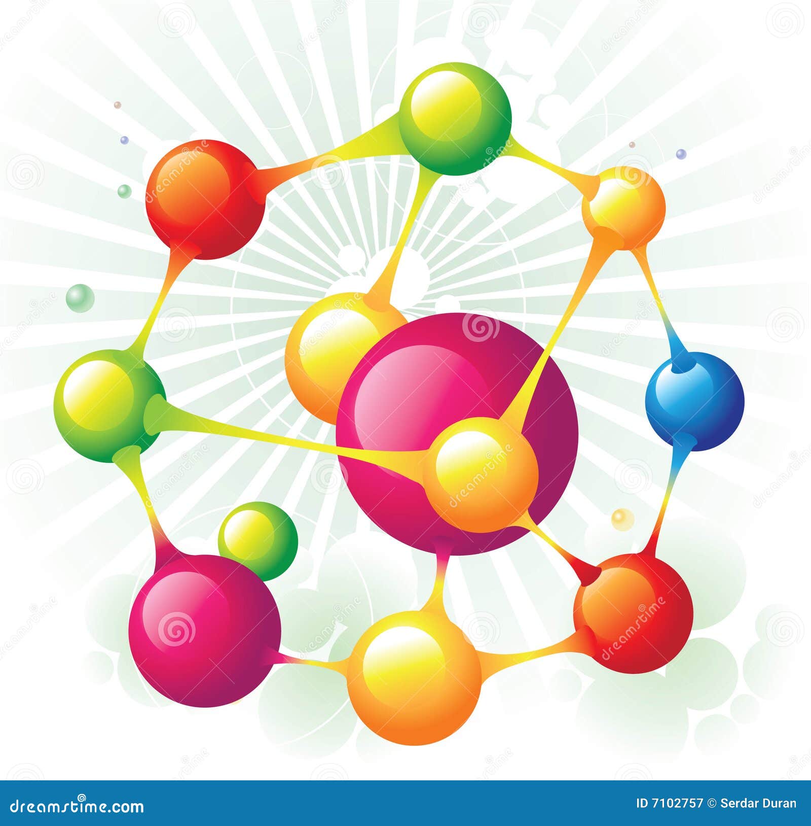De Achthoek Van De Molecule Vector Illustratie - Illustration of proton ...