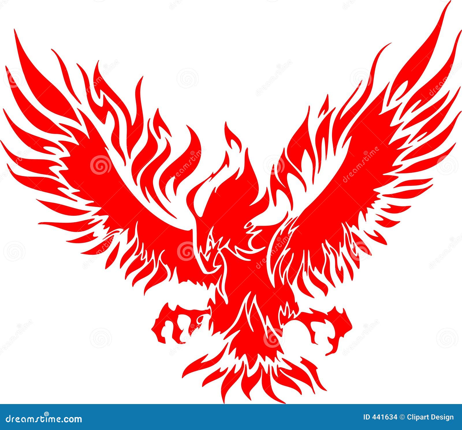 De Adelaar Van Atacking in Vlammen 3 Stock Illustratie - Illustration ...