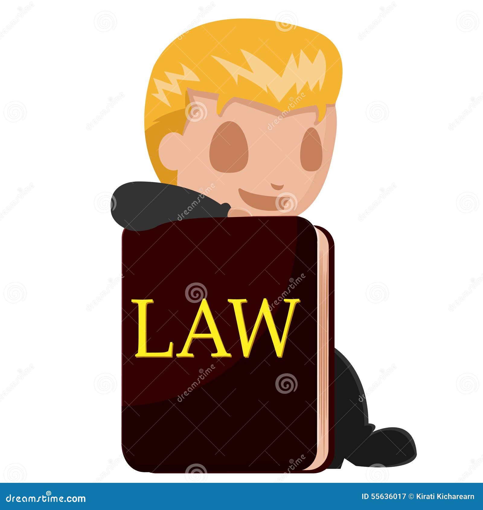 De Advocaat Cartoon Book Vector Van De Arbeidersmens Vector Illustratie ...