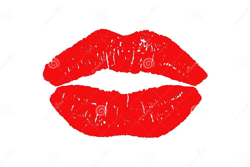 De afdruk van de kus vector illustratie. Illustration of ...