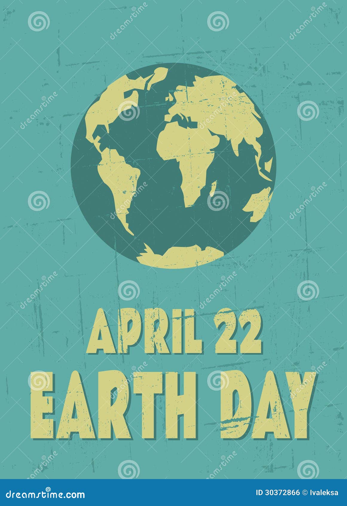 De Affiche van de aardedag vector illustratie. Illustration of april ...