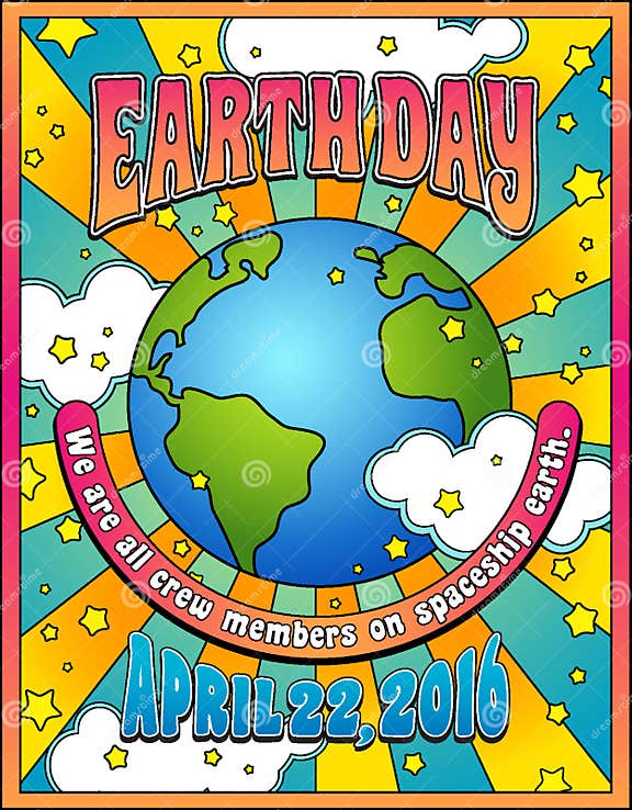 De Affiche van de aardedag vector illustratie. Illustration of affiche ...