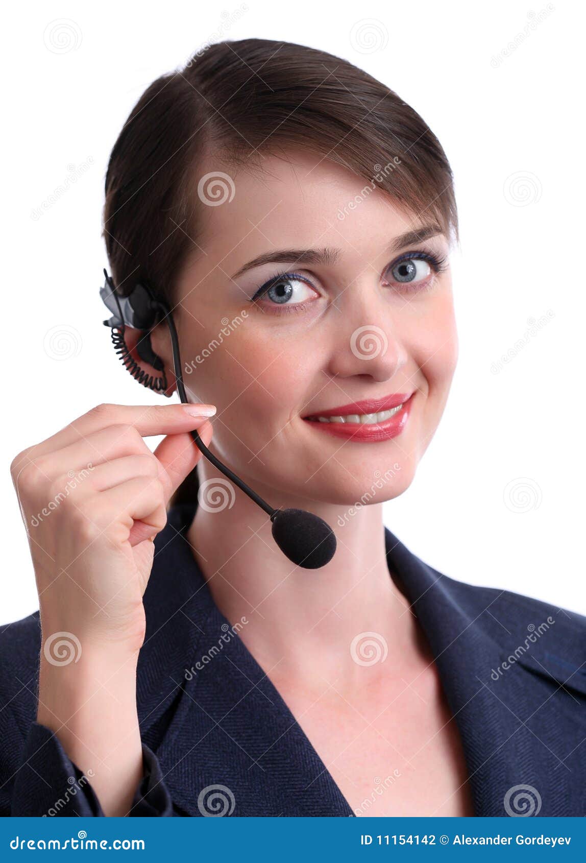 De Agent Van De Dienst Van De Klant Stock Foto - Image of receptionnist ...