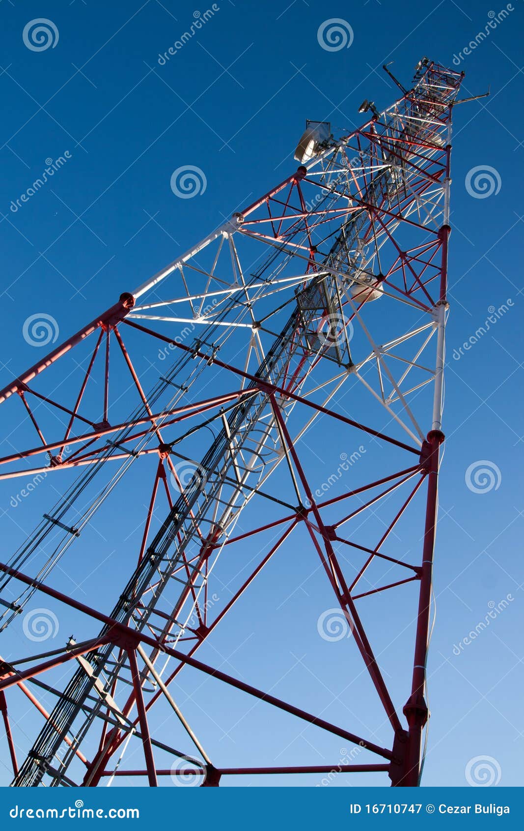 De Antenne Van Comunication Stock Afbeelding - Image of blauw, volmacht ...
