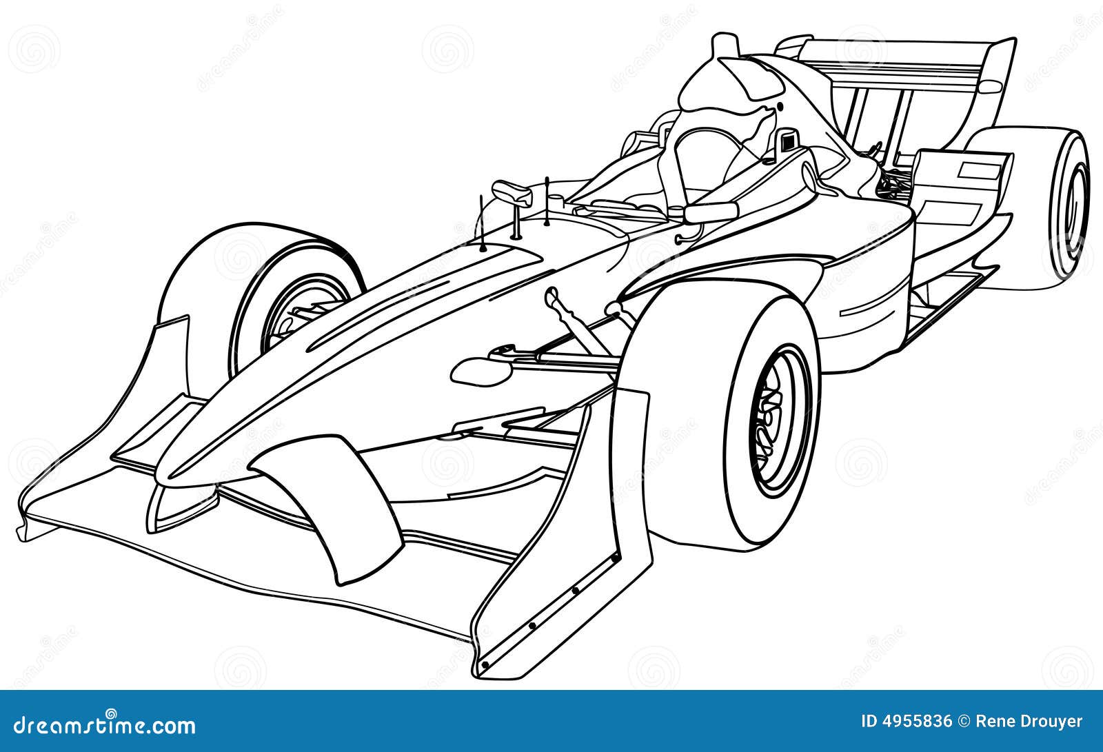 De auto van Formule 1 vector illustratie. Illustration of bestuurder ...