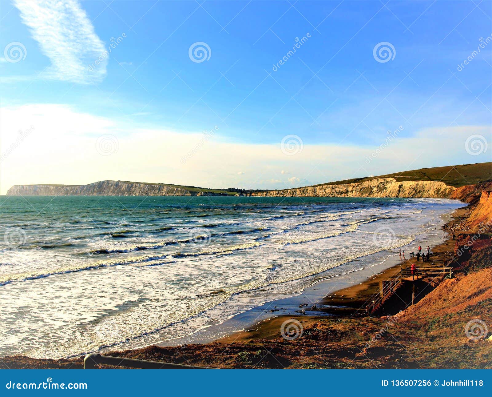De Baai Van Compton, Het Eiland Wight, Het UK Redactionele Foto - Image ...