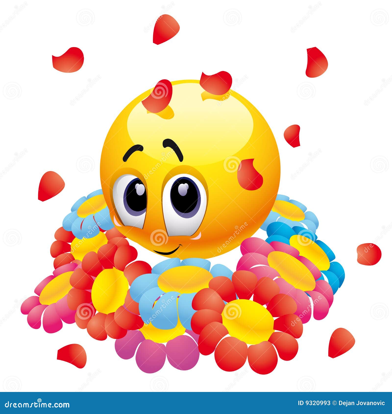 De bal van Smiley vector illustratie. Illustration of vallen - 9320993