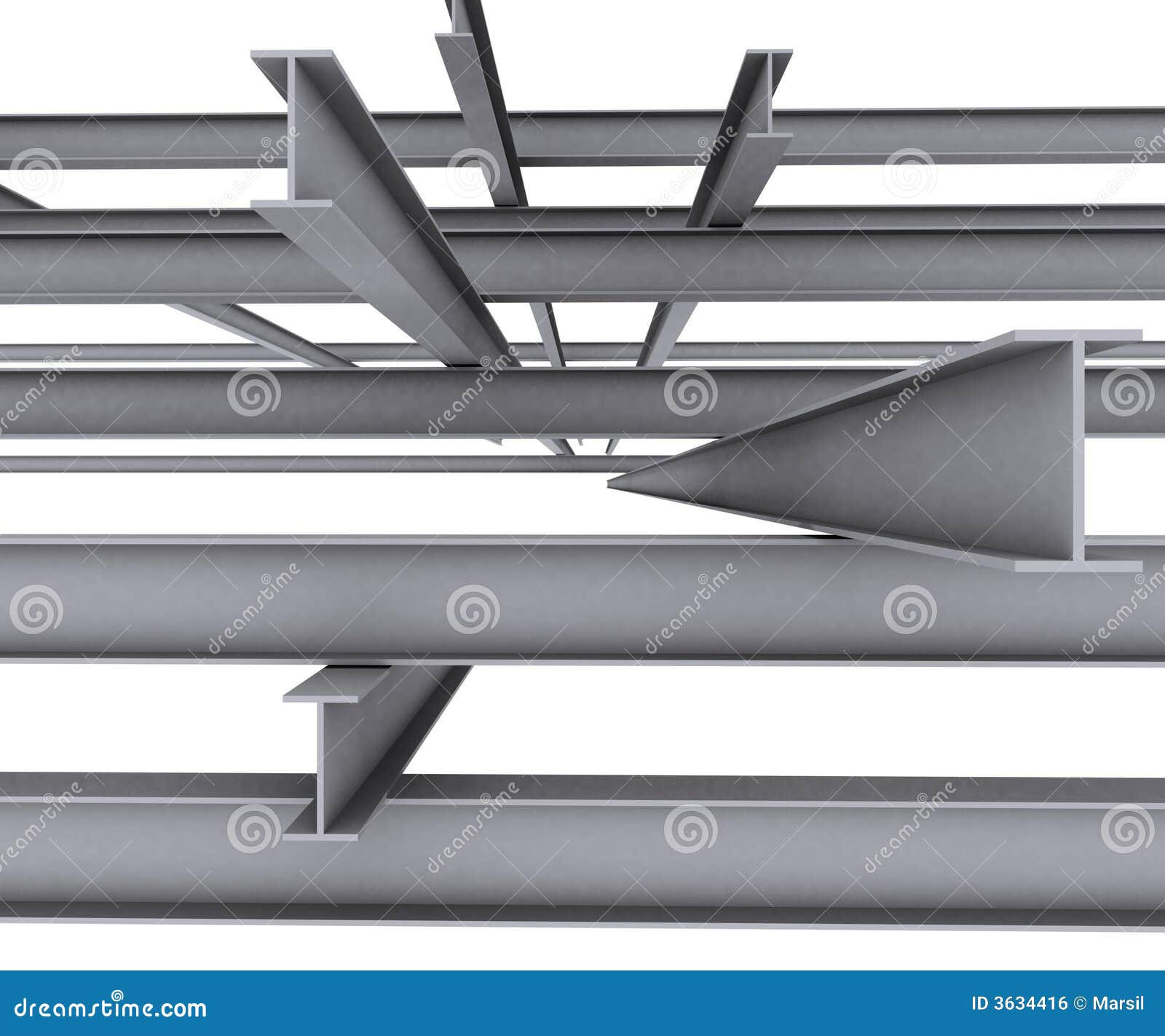 De balk van het staal stock illustratie. Illustration of dwarsbalk ...