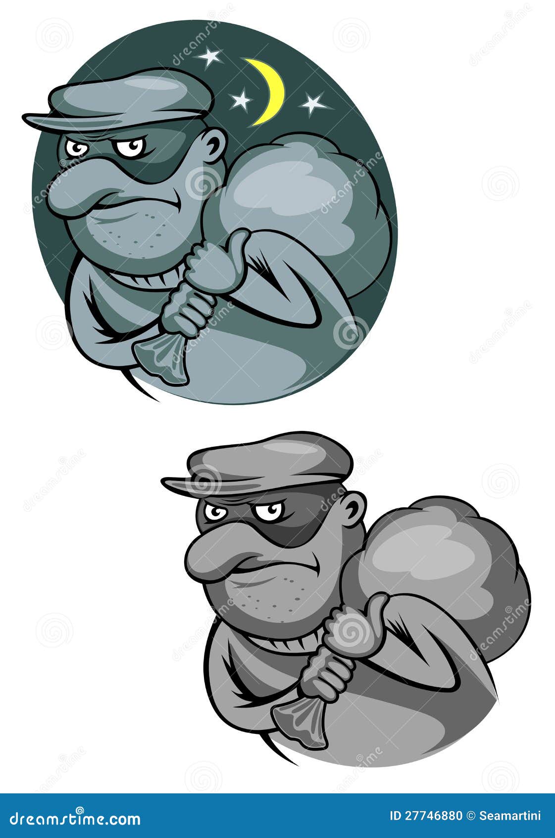 De Bandiet Van De Dief in Masker Vector Illustratie - Illustration of ...