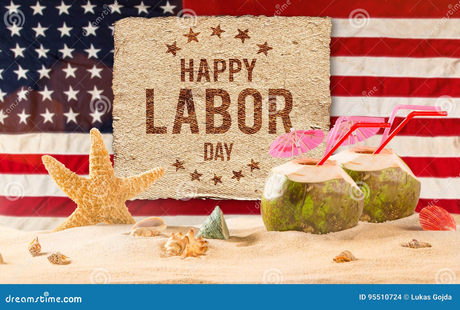 De Banner Van De Arbeidsdag, Patriottische Achtergrond Stock Foto ...