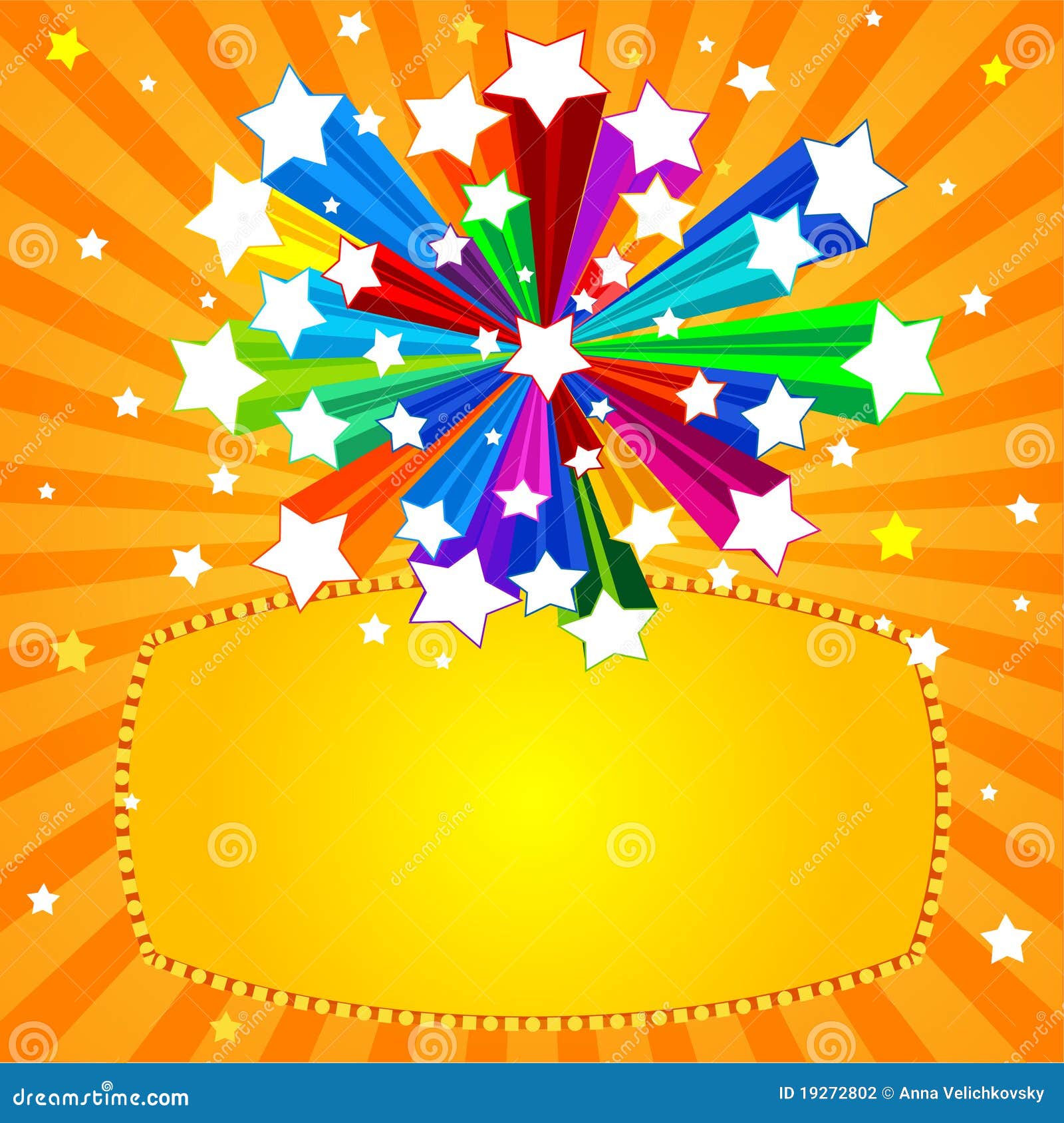 De Banner Van De Ster Van De Regenboog Vector Illustratie ...