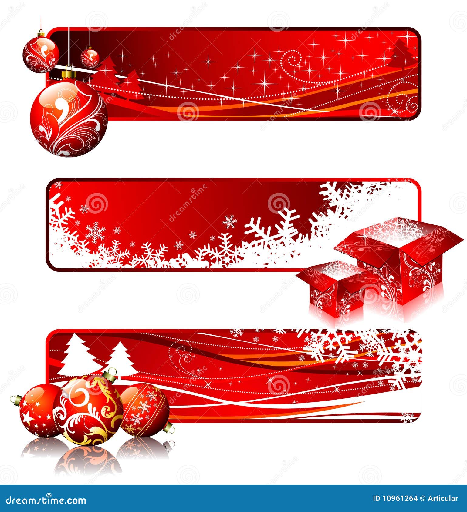 De banners van Kerstmis. vector illustratie. Illustration of ...