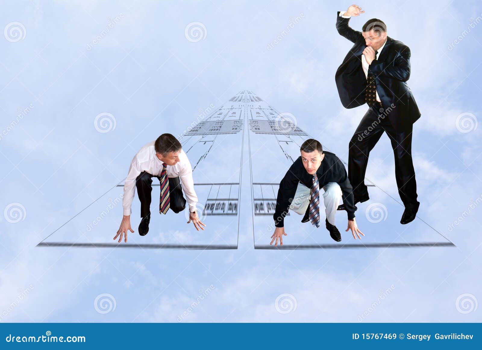 De Bedrijfs Concurrentie in Het Ontwerpen Stock Afbeelding - Image of ...