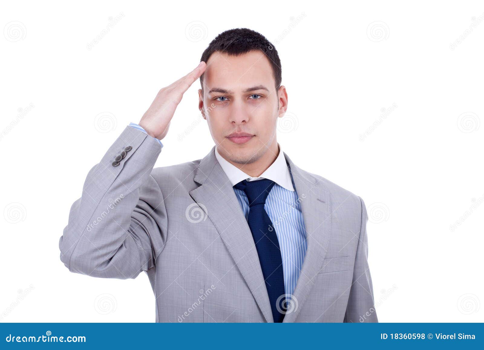 De Bedrijfs Mens Geeft Begroeting Stock Foto - Image of rust, werkgever ...