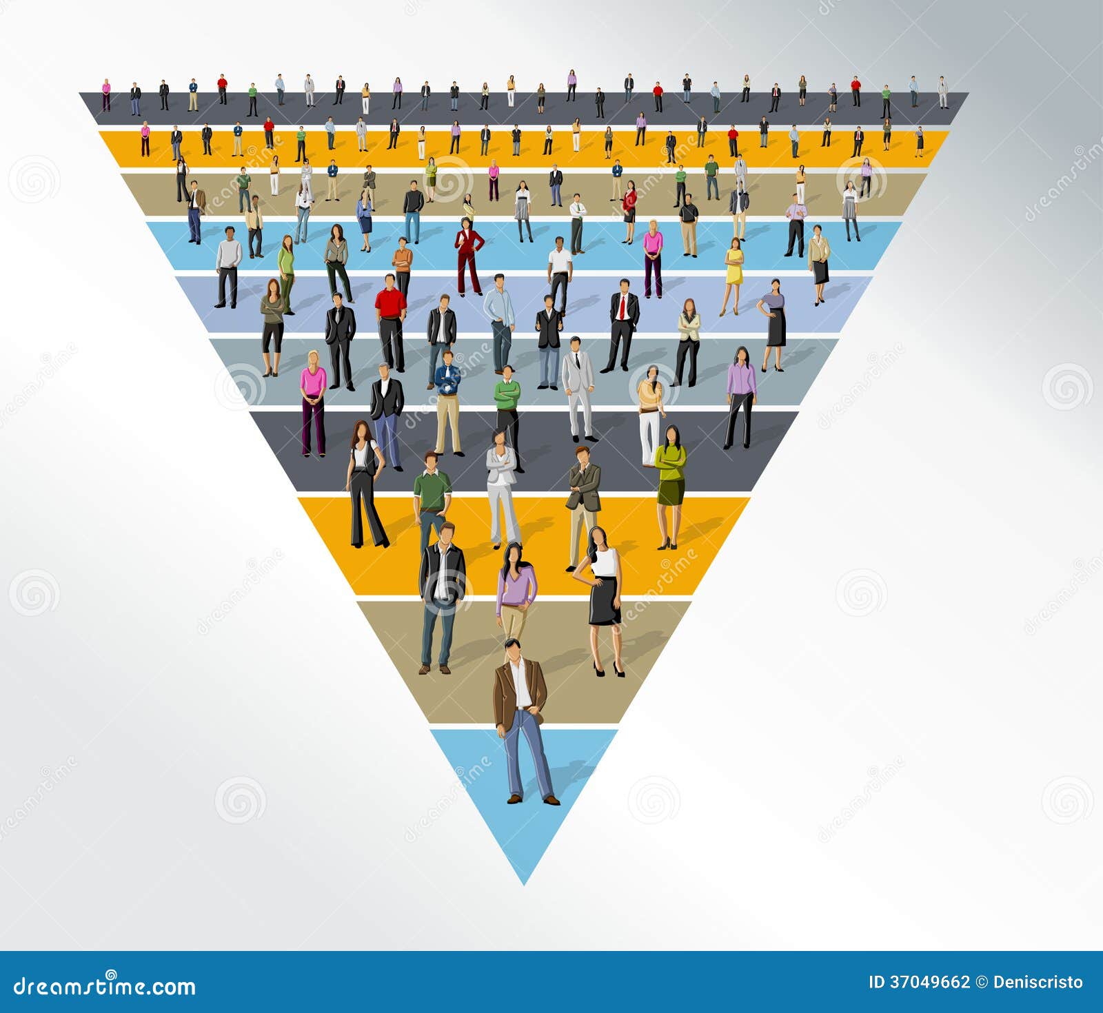 De Bedrijfsmensen Over Trechter Vormen Vector Illustratie ...