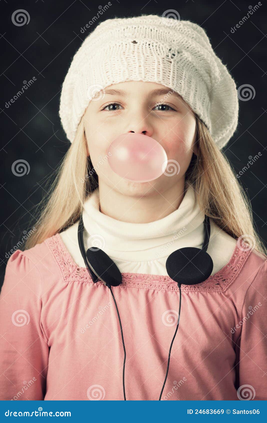 De bel van de gom stock afbeelding. Image of effect, hoofdtelefoon ...