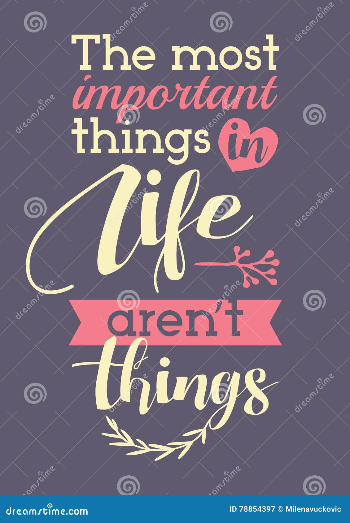 De Belangrijkste Dingen in Het Leven Vector Illustratie - Illustration ...