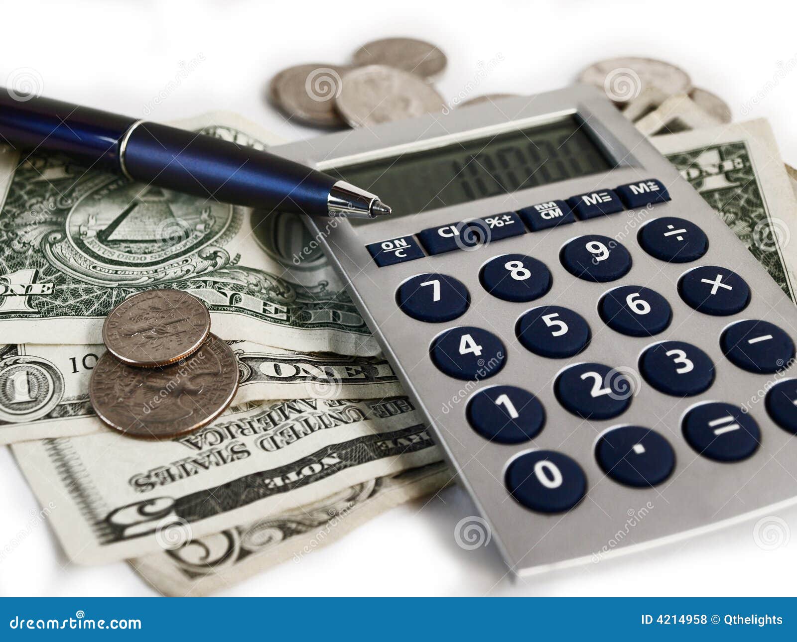 De Berekening van het geld stock foto. Image of aftrekken - 4214958
