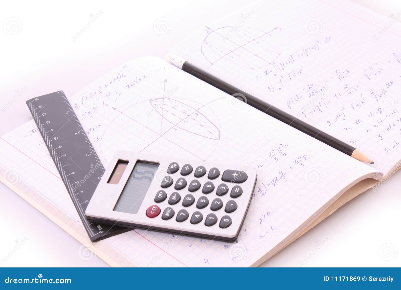 De Berekeningen Van De School Stock Afbeelding - Image of document ...