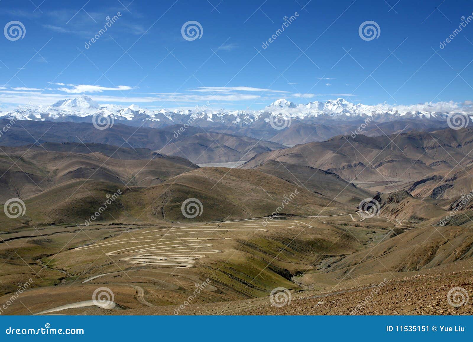 De Bergketens Van Himalayagebergte Stock Afbeelding - Image of blauw ...