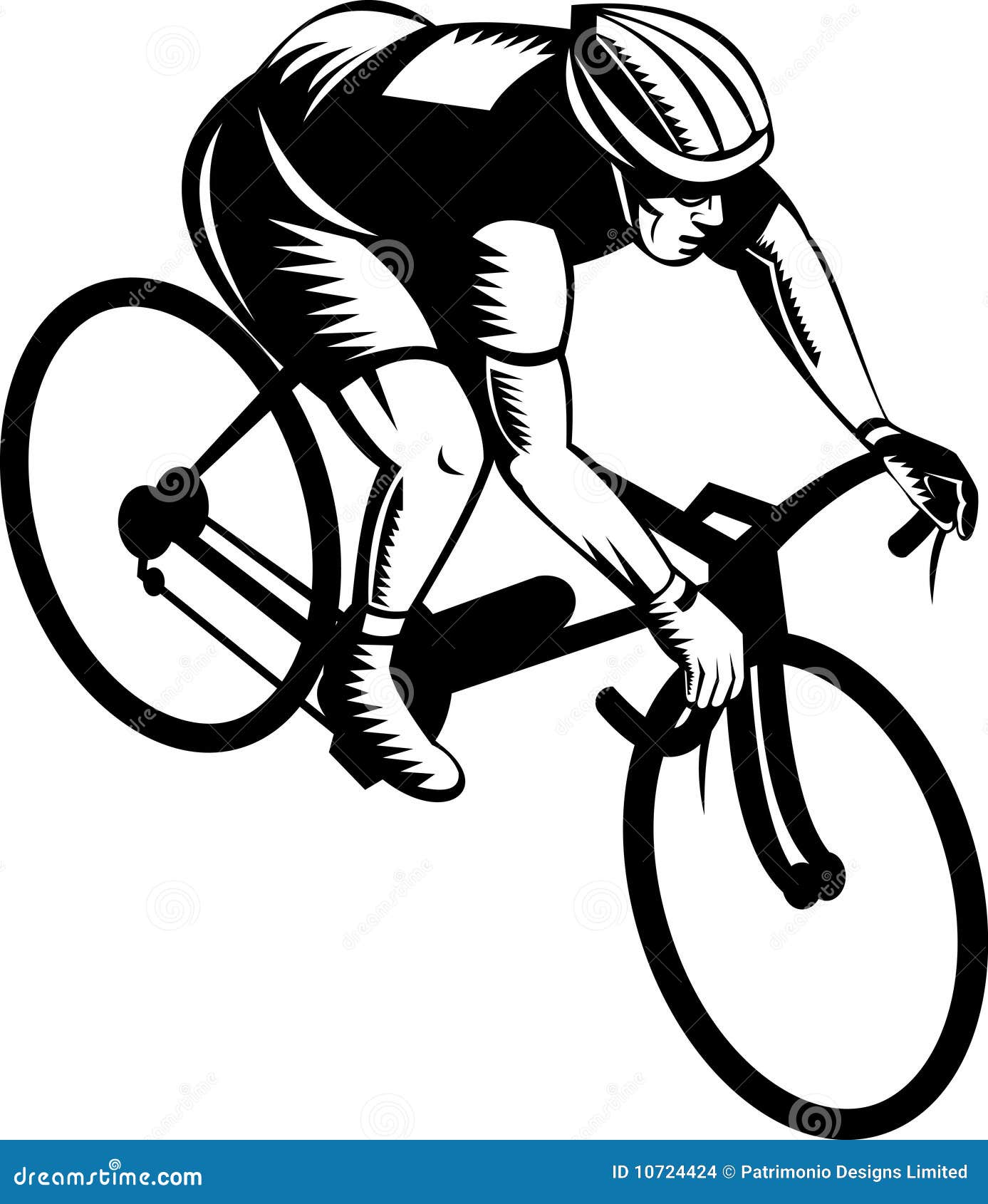 De Berijdende Fiets Van De Fietser Vector Illustratie - Illustration of ...