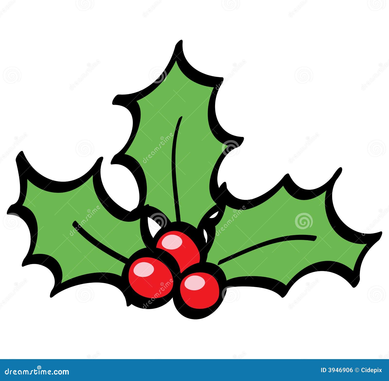 De bessen van de hulst vector illustratie. Illustration of decoratie ...