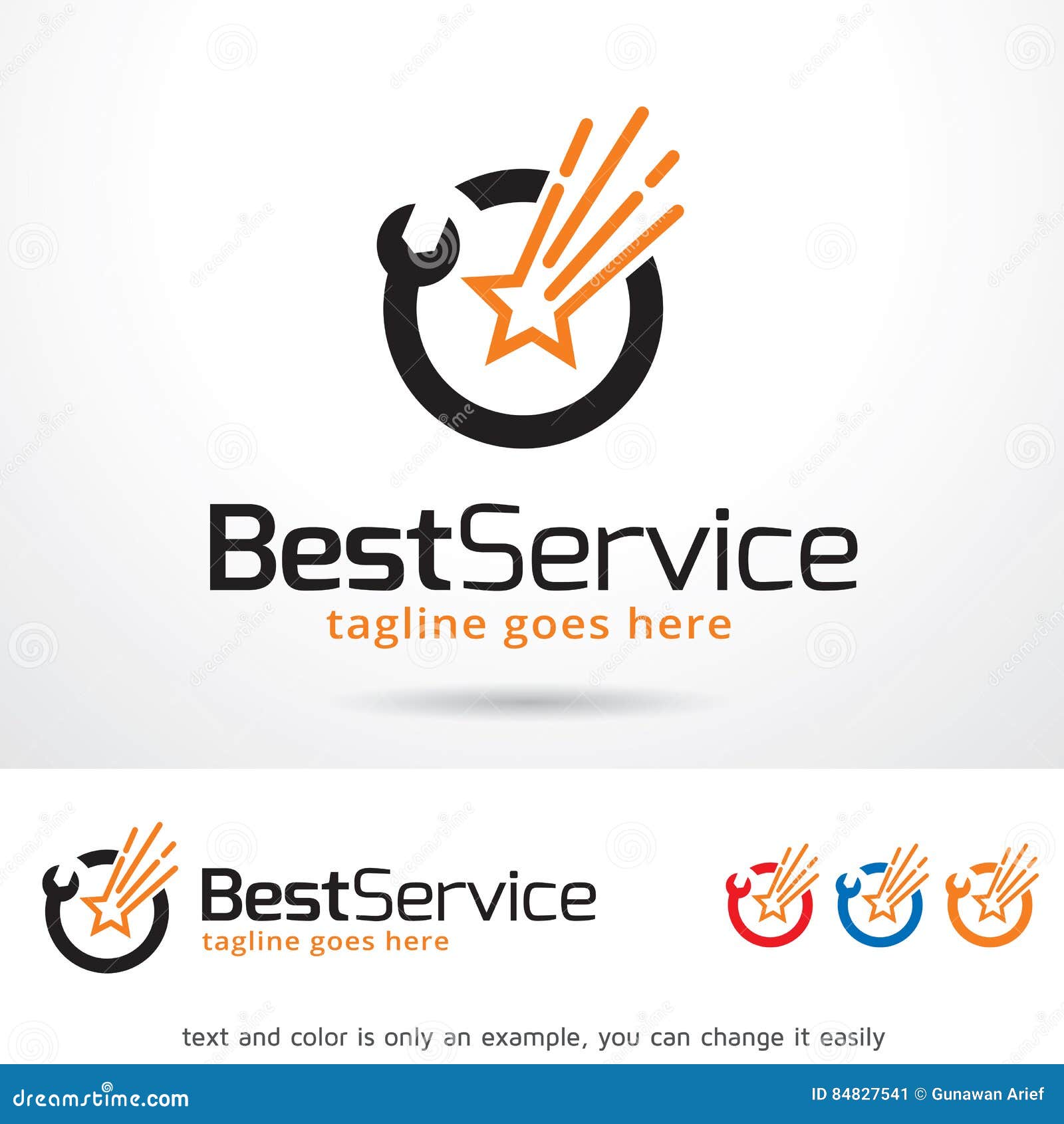 De Beste Dienst Logo Template Design Vector Vector Illustratie ...