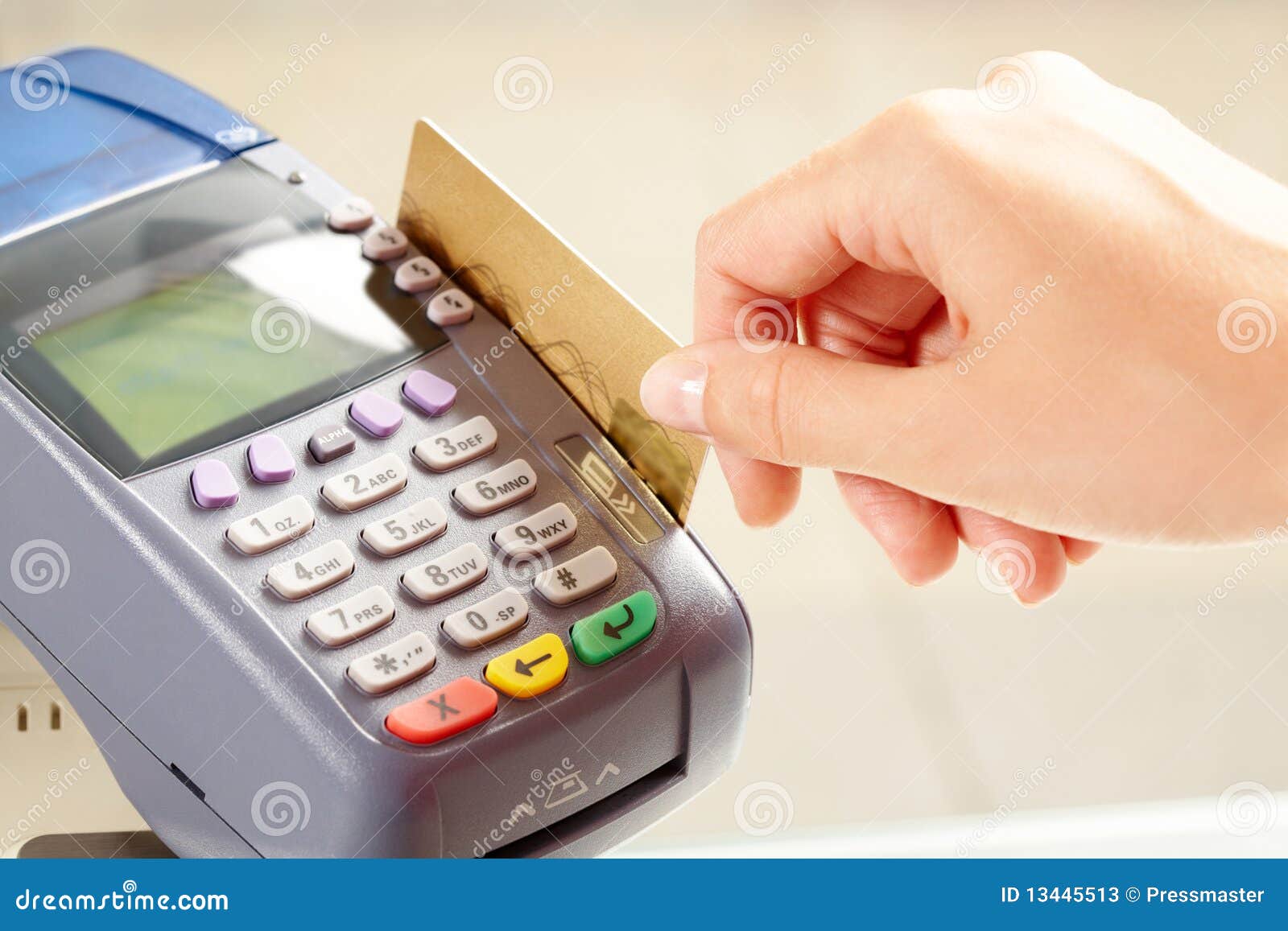 De betaling van de kaart stock afbeelding. Image of apparaat - 13445513