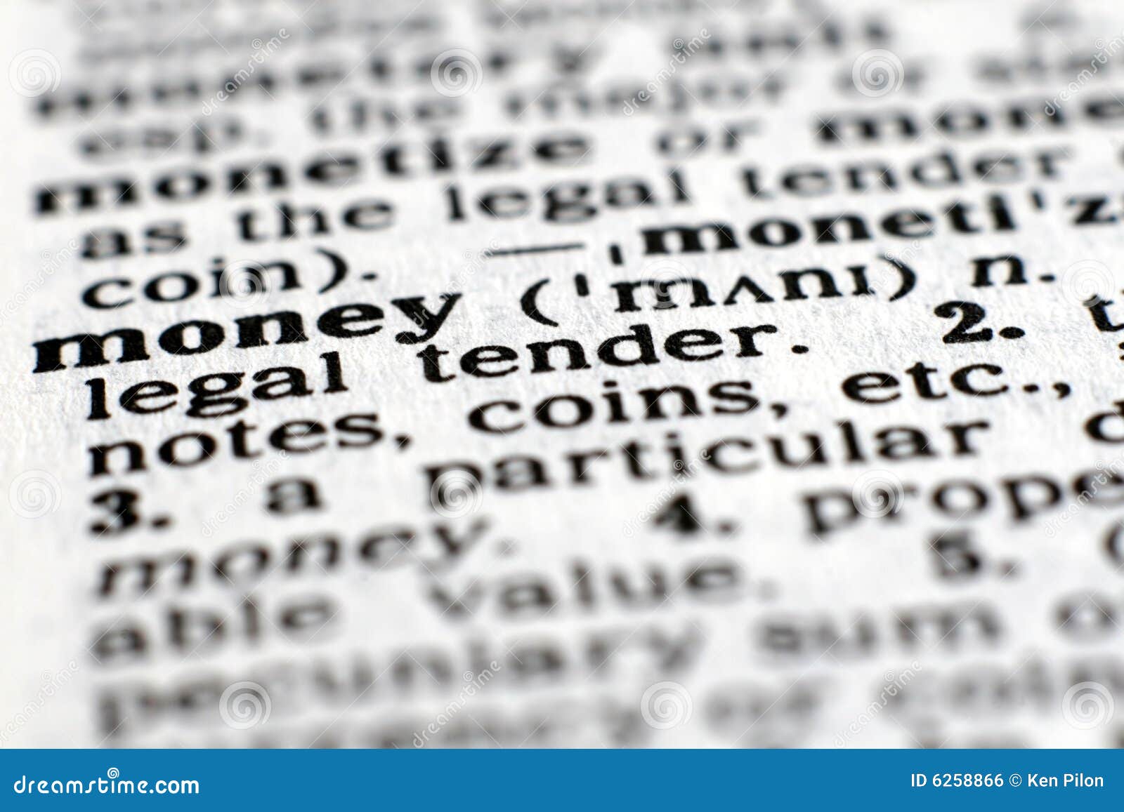 De betekenis van Geld stock foto. Image of woord, munt - 6258866