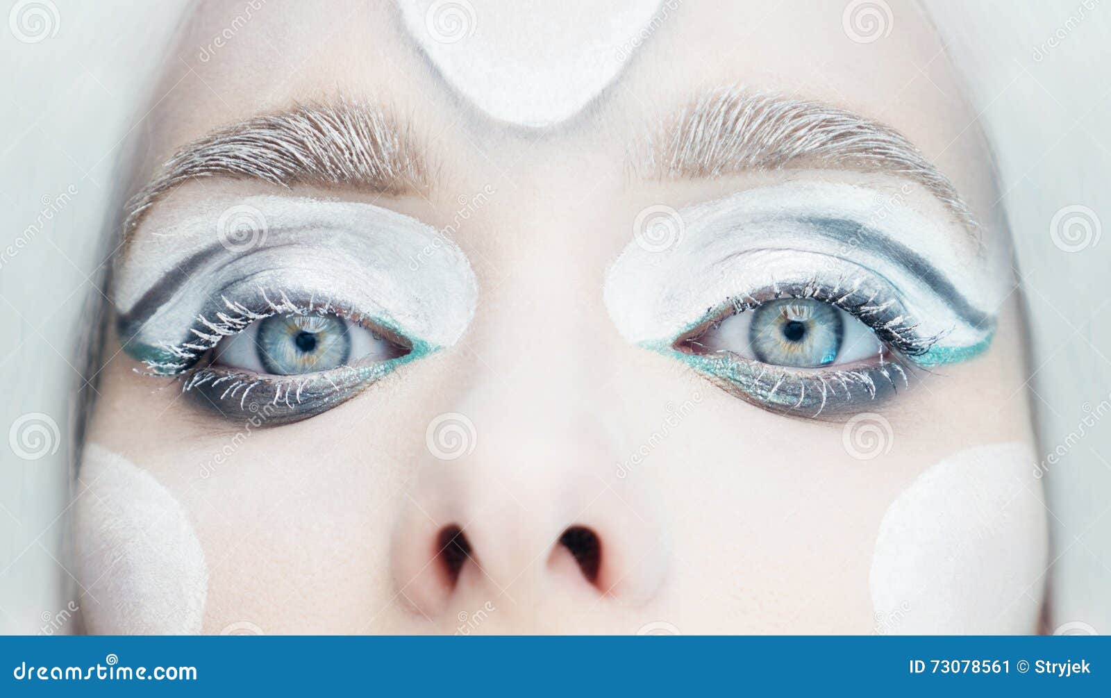 De Bevroren Close-up Van De Ogenmake-up Stock Afbeelding - Image of ...