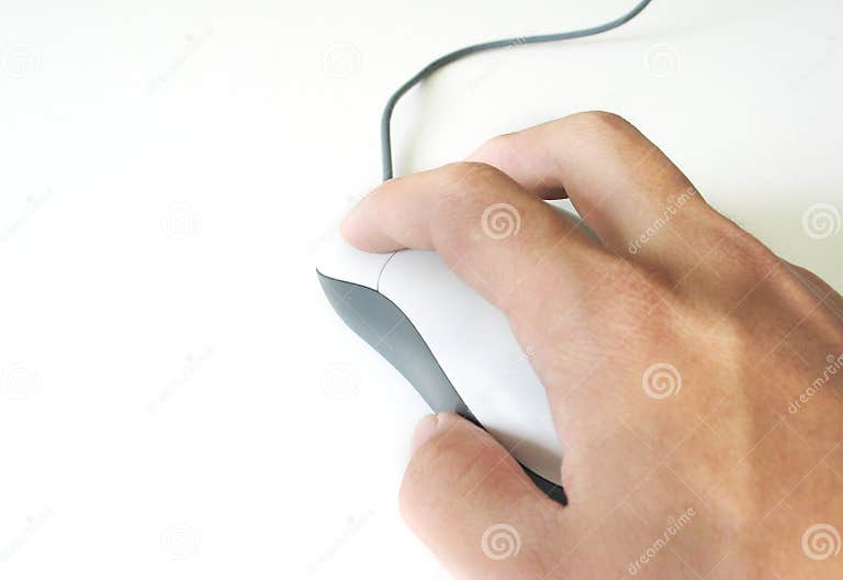 De Bewegende Muis Van De Hand Stock Afbeelding - Image of muis, klik: 95269