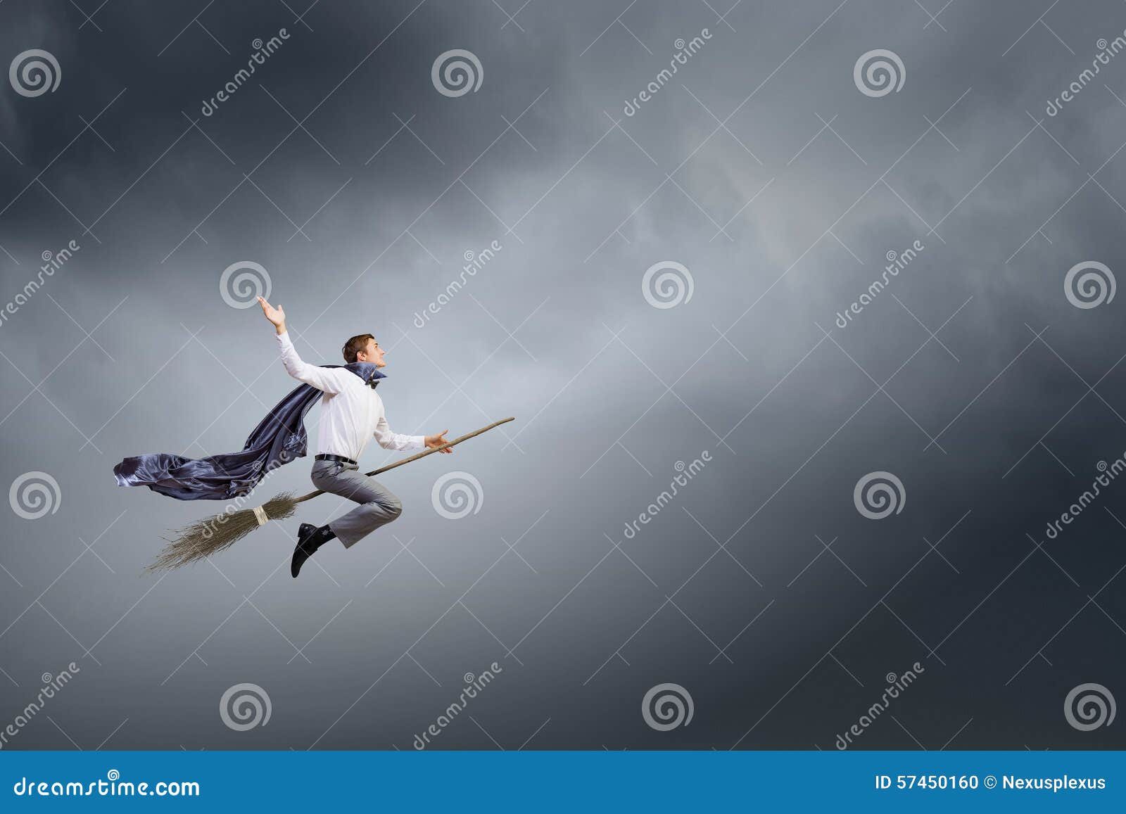 De bezem van de mensenrit stock foto. Image of held, band - 57450160