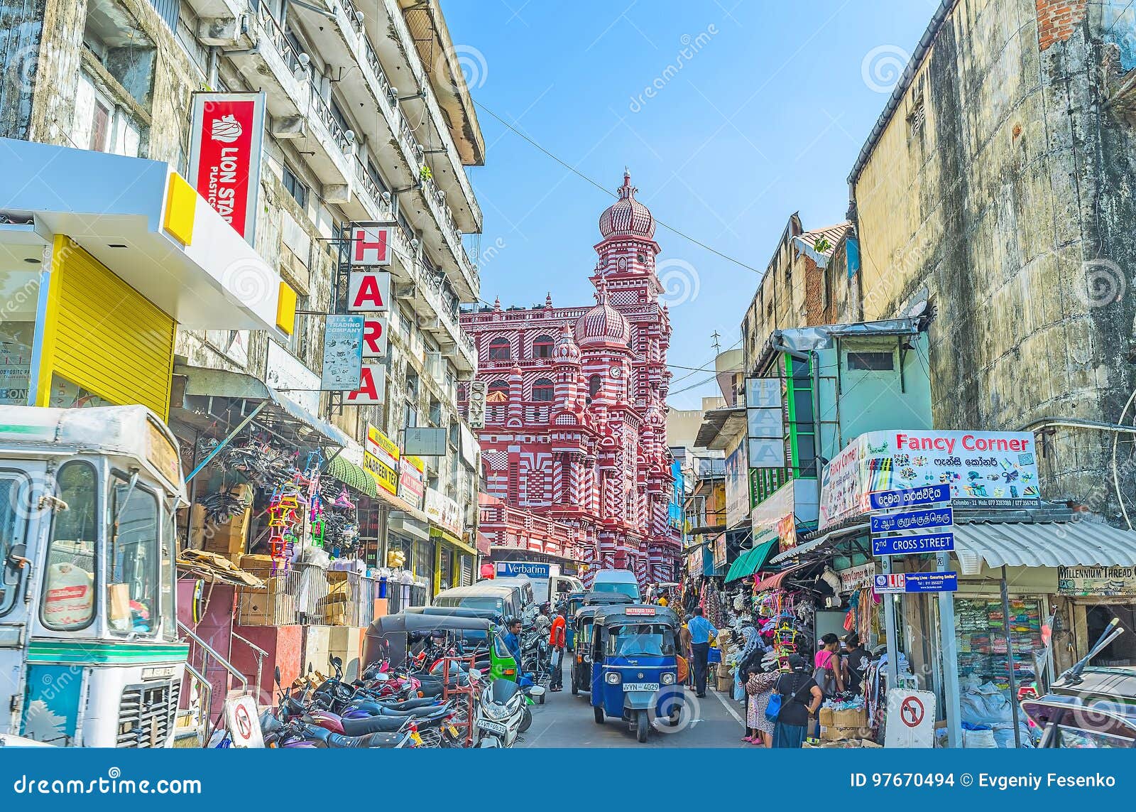 De Bezige Straat Van Pettah-Markt in Colombo Redactionele Stock ...
