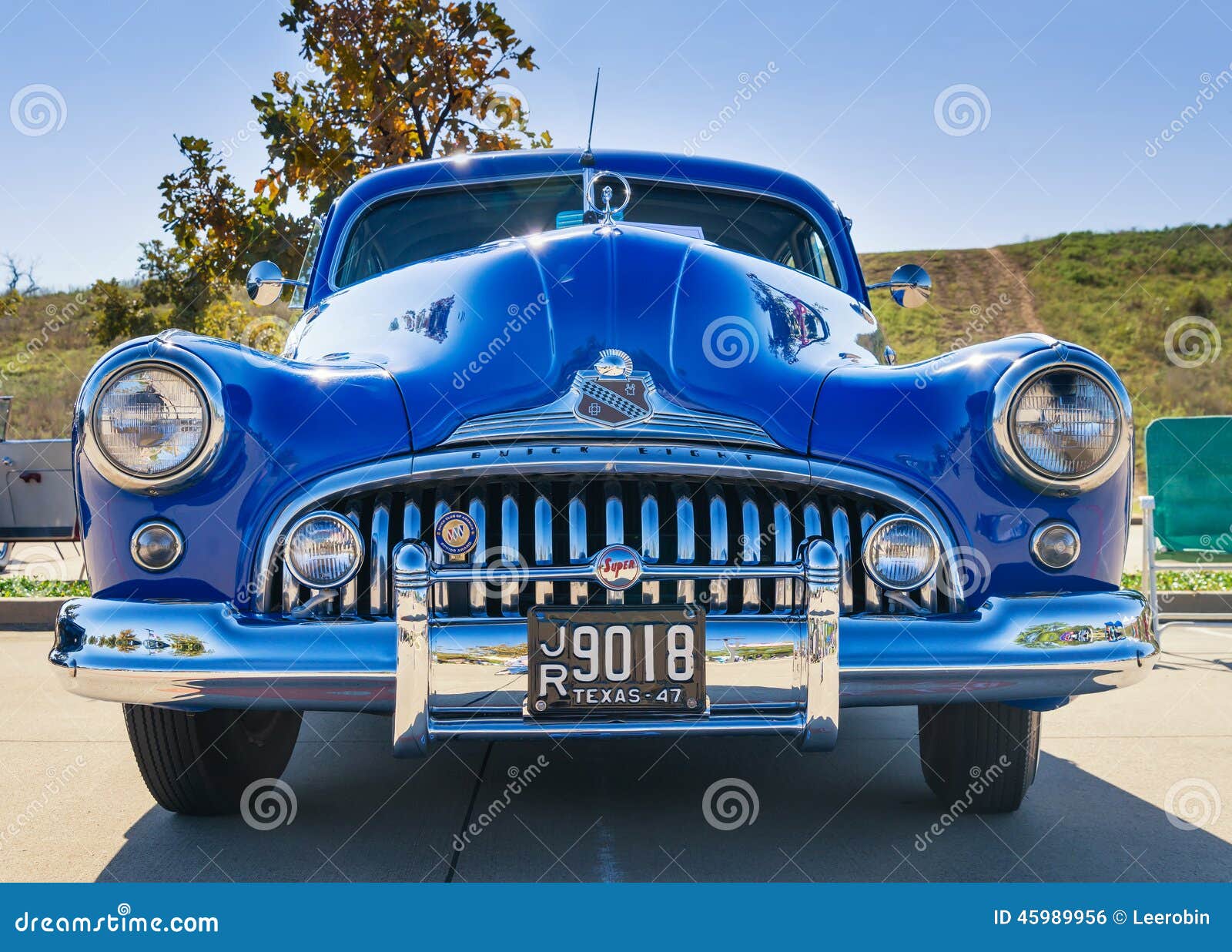 De Blauwe Auto Van Buick Van 1947 Super Klassieke Redactionele Foto ...